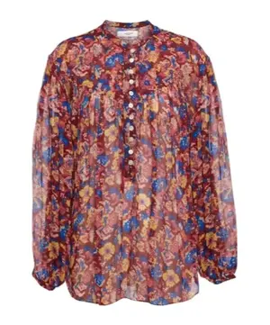 Isabel Marant Étoile Kiledia Floral Ruffled Blouse - Brown