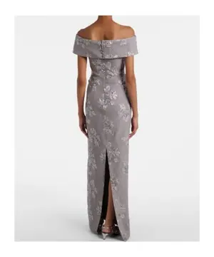 Rebecca Vallance Off-shoulder Brocade Bustier Gown