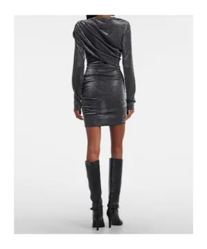 Isabel Marant Étoile Denise Draped Jersey Lame Minidress