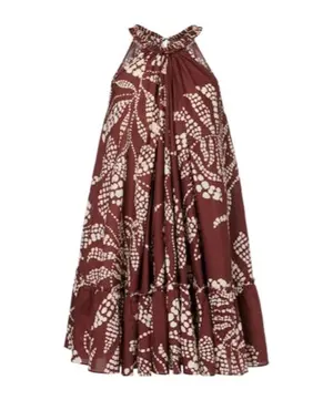 Poupette St Barth Cleo Printed Cotton Minidress - Red