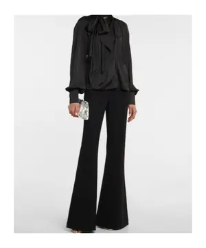 SAFIYAA LONDON Kaja Cross-over Satin Blouse