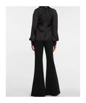SAFIYAA LONDON Kaja Cross-over Satin Blouse