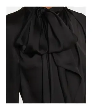 SAFIYAA LONDON Kaja Cross-over Satin Blouse