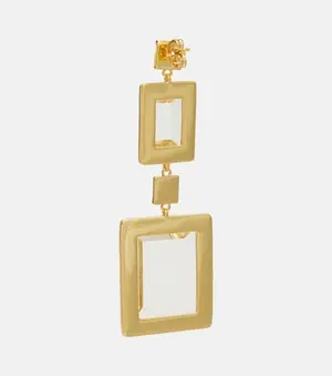 Rebecca Vallance Embellished Gold-plated Drop Earrings