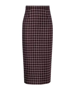 EMILIA WICKSTEAD Lorelei Houndstooth Jacquard Pencil Skirt