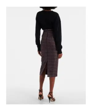 EMILIA WICKSTEAD Lorelei Houndstooth Jacquard Pencil Skirt