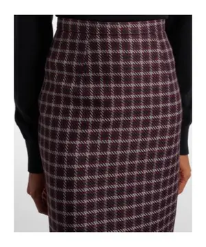 EMILIA WICKSTEAD Lorelei Houndstooth Jacquard Pencil Skirt