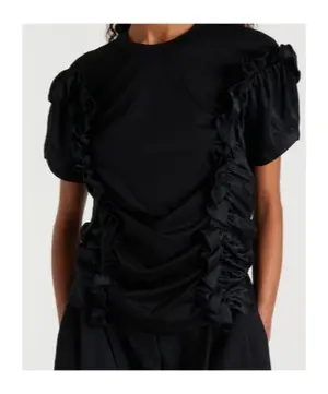 Comme Des Garçons Ruffled Cotton Top