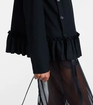 Comme Des Garçons Ruffled Wool Top