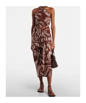 Poupette St Barth Suma Printed Cotton Crop Top