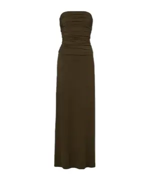 Melissa Odabash Rae Ruched Maxi Dress - Black