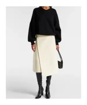 Proenza Schouler Wool-blend Bouclé Wrap Skirt - White
