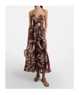 Poupette St Barth Milena Printed Tie Maxi Dress