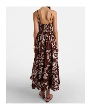 Poupette St Barth Milena Printed Tie Maxi Dress