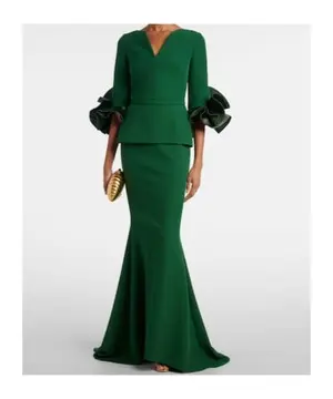 SAFIYAA LONDON Clemenza Crepe Gown