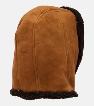 YVES SALOMON Shearling-trimmed Suede Hood