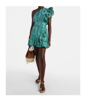 Poupette St Barth Corinne Printed Cotton-blend Minidress