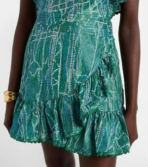 Poupette St Barth Corinne Printed Cotton-blend Minidress