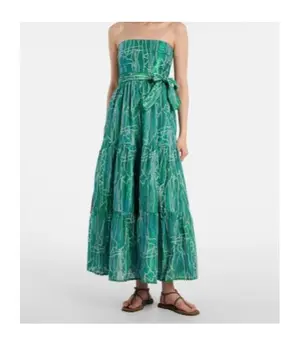 Poupette St Barth Thelma Printed Cotton-blend Maxi Dress