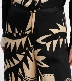 Poupette St Barth Clea Printed High-rise Wide-leg Pants