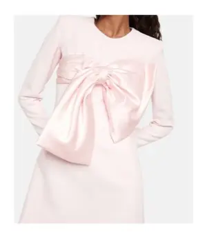 Giambattista Valli Bow Detail Crêpe Mini Dress - Pink