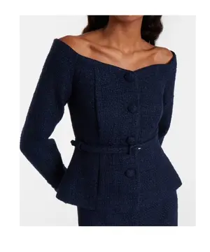 Roland Mouret Off-shoulder Boucle Top