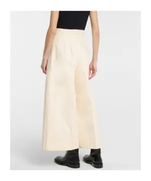 JIL SANDER Wide-leg Cotton Gabardine Pants