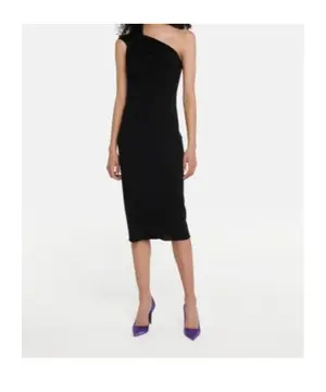 TOM FORD One-shoulder Jersey Midi Dress