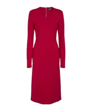 Dolce & Gabbana Stretch-wool Midi Dress - Red