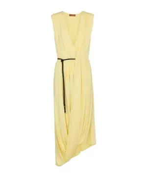 Altuzarra Calla Belted Jersey Midi Dress - Yellow