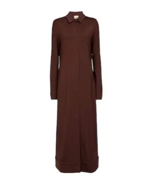 JIL SANDER Stretch-jersey Midi Dress - Brown
