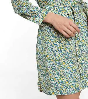 A.p.c. Melissa Floral Silk And Cotton Minidress