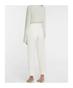 JIL SANDER High-rise Straight Cotton-blend Pants
