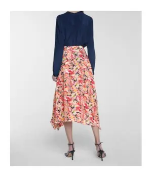 Stella McCartney Ashlyn Floral Silk Midi Skirt