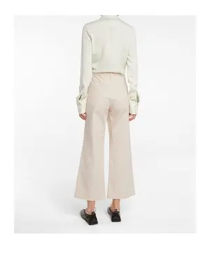 JIL SANDER High-rise Cotton Bootcut Pants