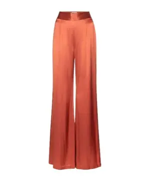 Galvan Lido High-rise Wide-leg Satin Pants - Red