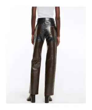 PETER DO High-rise Straight Leather Pants