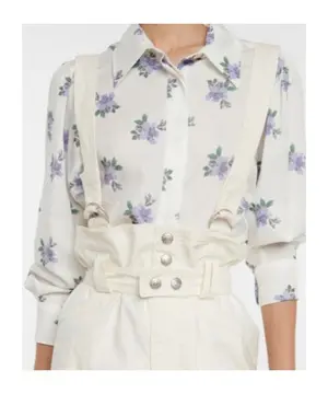 Isabel Marant Étoile Linen And Cotton Suspender Pants