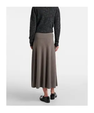 THE ROW Masini Cashmere Midi Skirt