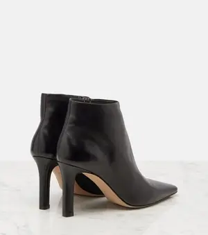 THE ROW Carla 80 Leather Ankle Boots