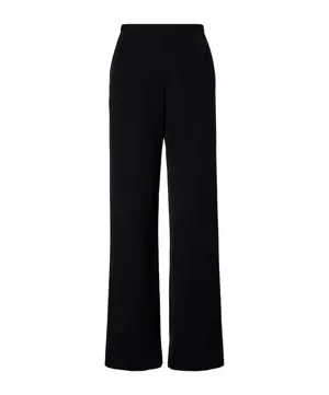 THE ROW Roger Wool Gabardine Pants - Black