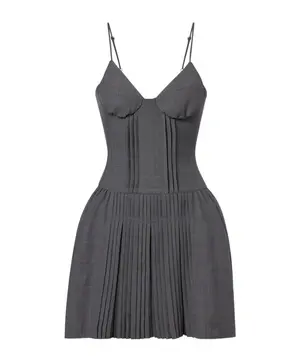 SHUSHU/TONG Pleated Minidress - Black