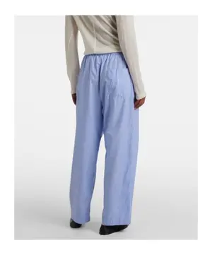 THE ROW Orien Striped Cotton Wide-leg Pants