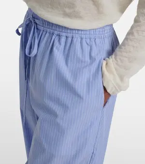THE ROW Orien Striped Cotton Wide-leg Pants