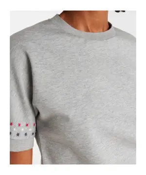 Thom Browne Embroidered Cotton Jersey T-shirt