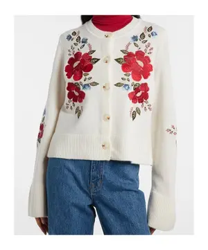 Farm Rio Crew Neck Long-sleeved Sweater