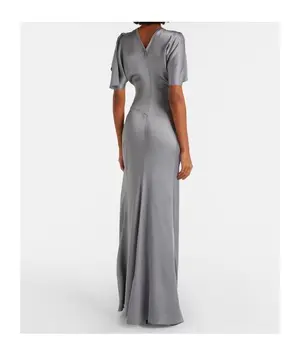 Victoria Beckham Satin Pleated Dress