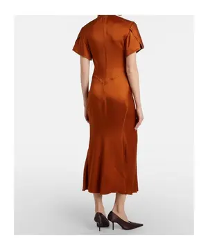 Victoria Beckham Pleated Midi Dress