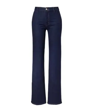 FRAME High-waisted Straight Leg Jeans - Blue