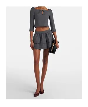 SHUSHU/TONG Bow-detail Cutout Top